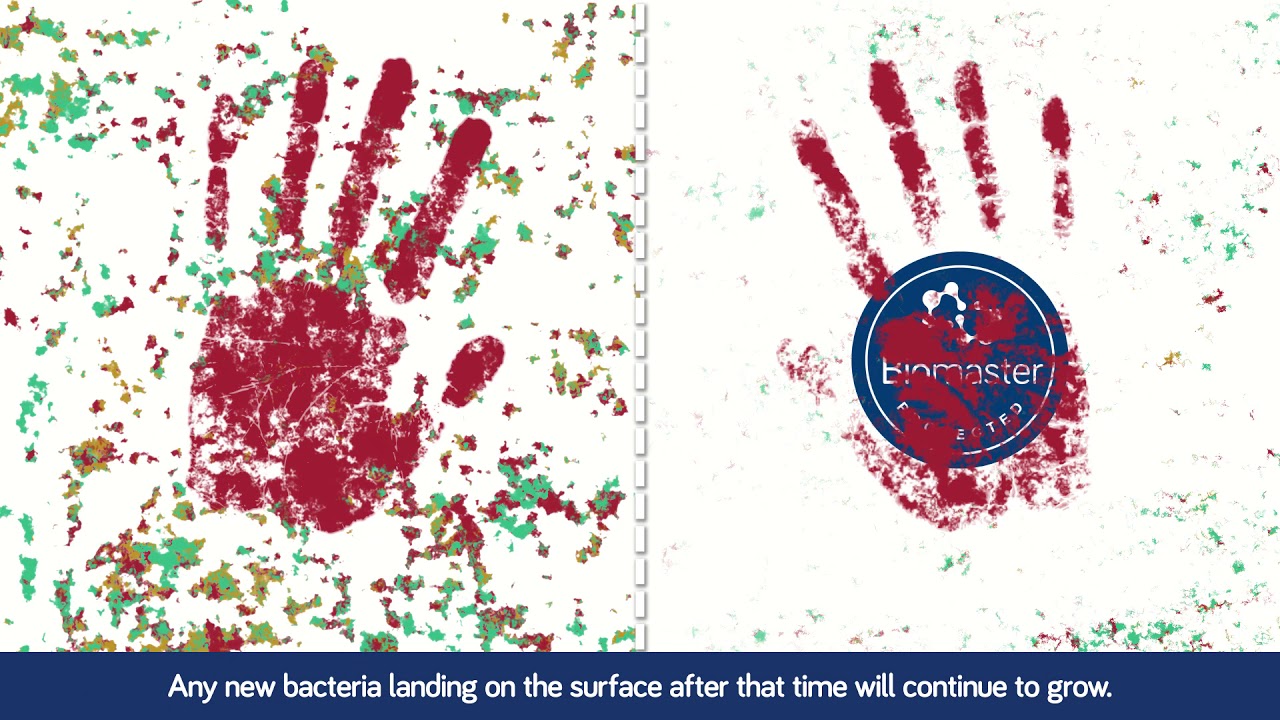 Biomaster Antimicrobial Protection vs Disinfectant - YouTube