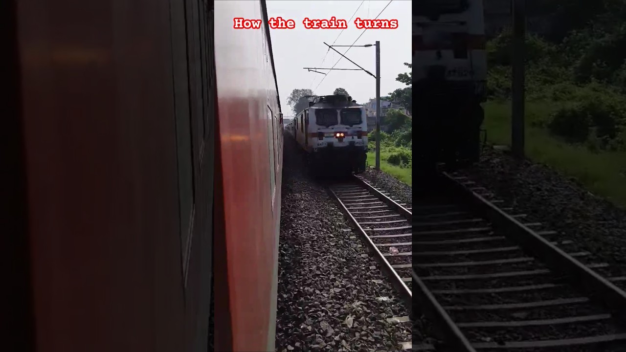 How the train turns #train #indianrailways #railway #railfans # ...