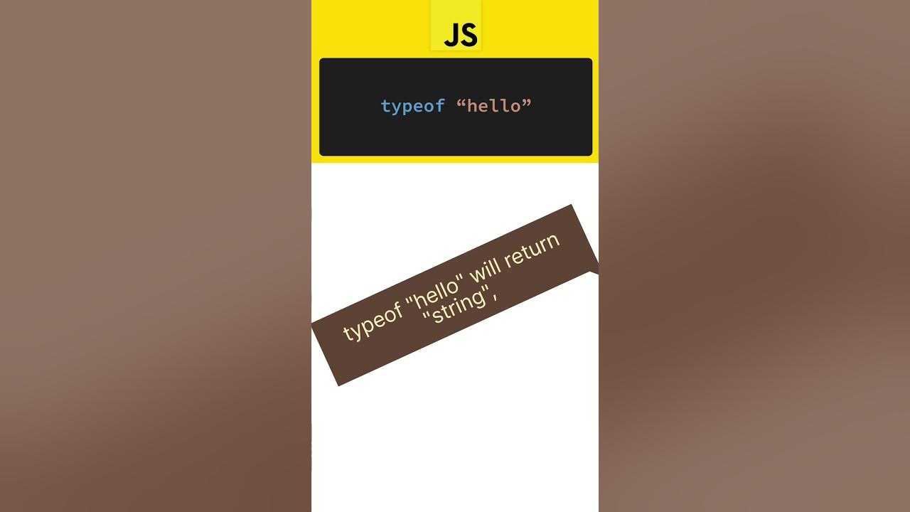 Typeof Operator In Javascript Shorts Javascript Learnjavascript Tktech Viral Youtube