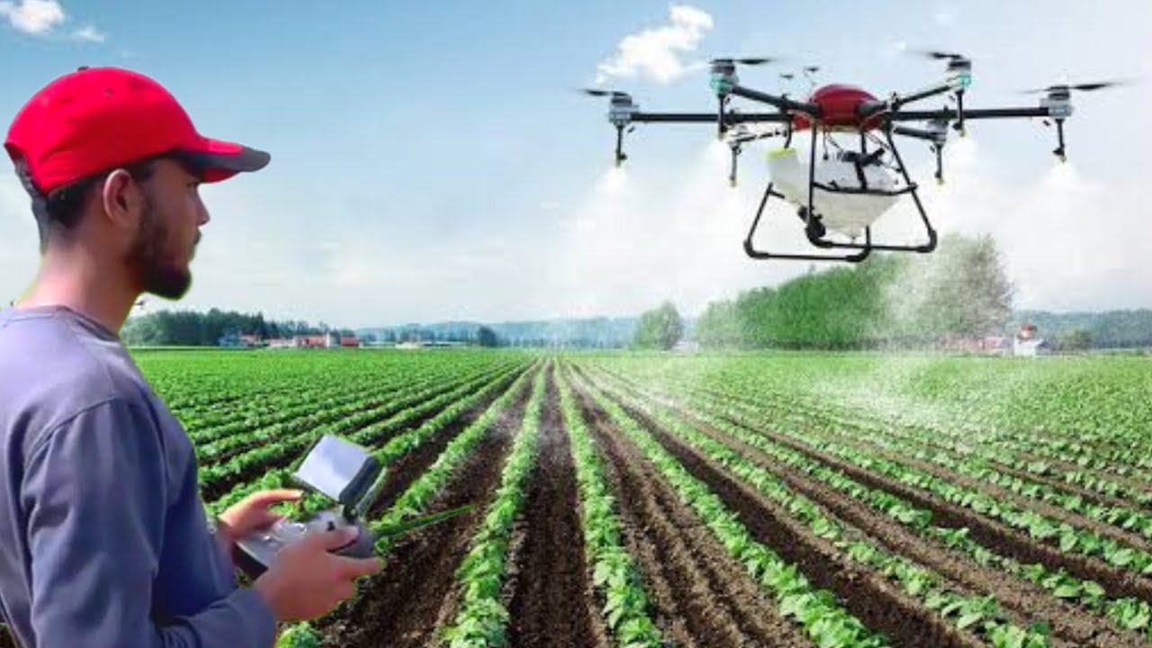 Agriculture Drone Spraying Vs Manual Spraying - YouTube