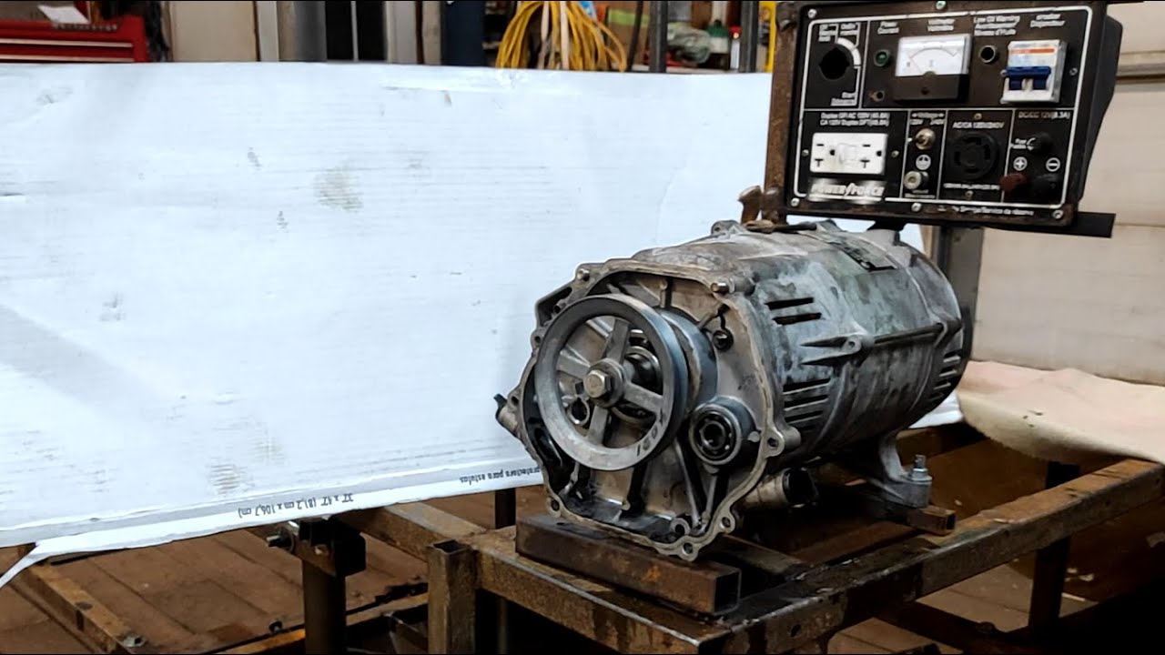 FrankenGenerator from a Broken Portable Generator - YouTube