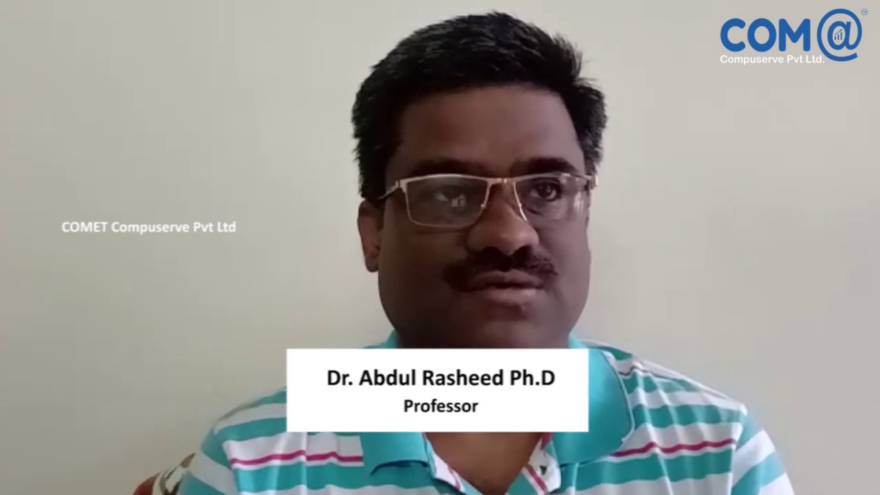COMET 15th Years | Well Wisher's Testimonials | Dr. Abdul Rasheed ...