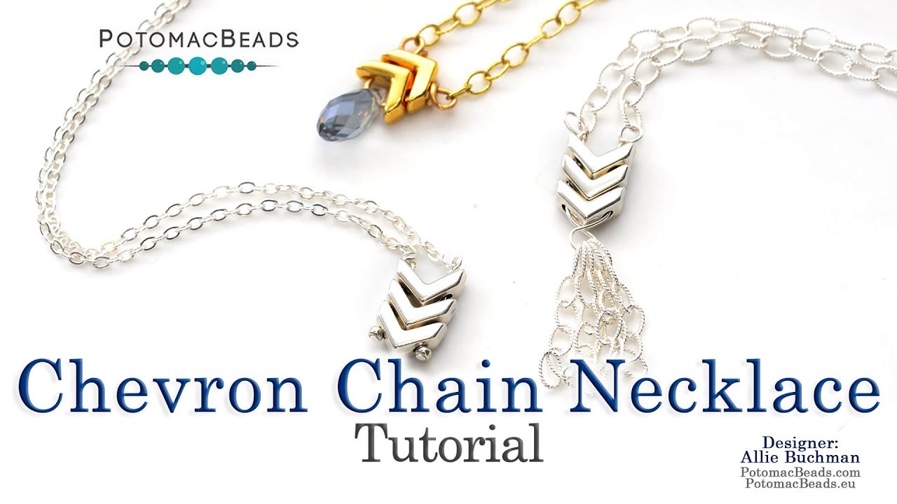 Chevron Chain Necklace - DIY Jewelry Making Tutorial by PotomacBeads ...