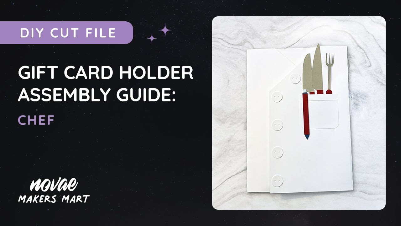 Chef Gift Card Holder SVG | Culinary School Gift SVG Cut File - YouTube