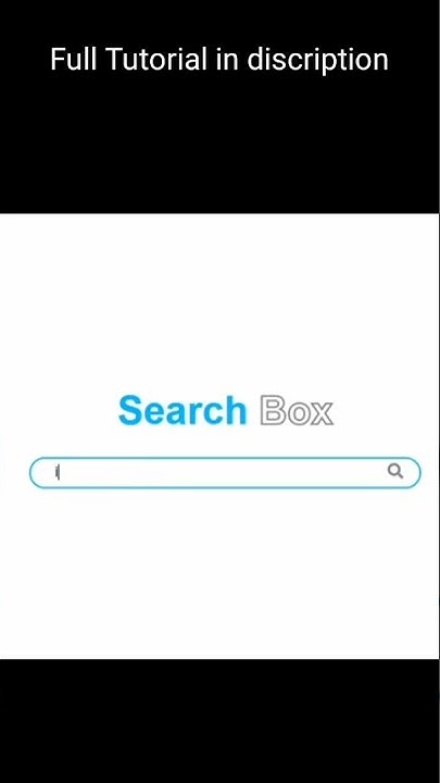 Attractive search box using HTML CSS - YouTube