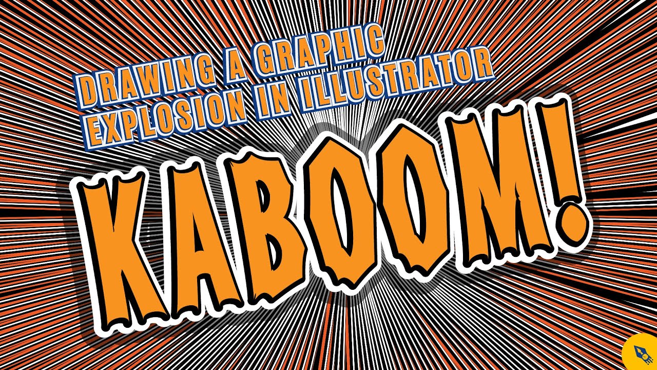 58-Drawing a highly graphic explosion with Illustrator - YouTube