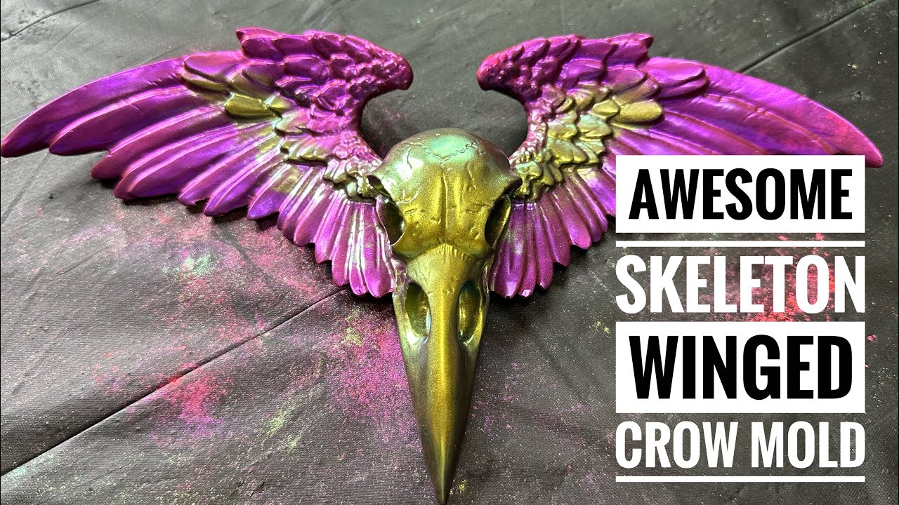 Trying Out Another Cool Mold- Silicone Skeleton Winged Crow Mold-DIY ...