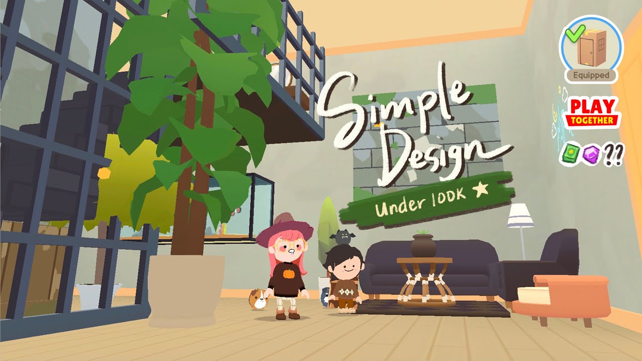 Simple Box House Design | Under 100K | Speed Build | Play Together ...