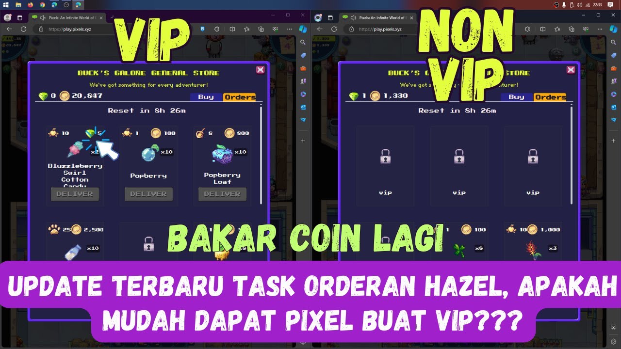 New UPDATE Pixel | Ada Perbedaan Orderan Hazel VIP dan non VIP | Apakah VIP jadi mudah dapet ...