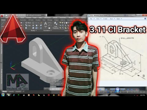 Tutorial AutoCAD - 3.11 CI Bracket - YouTube