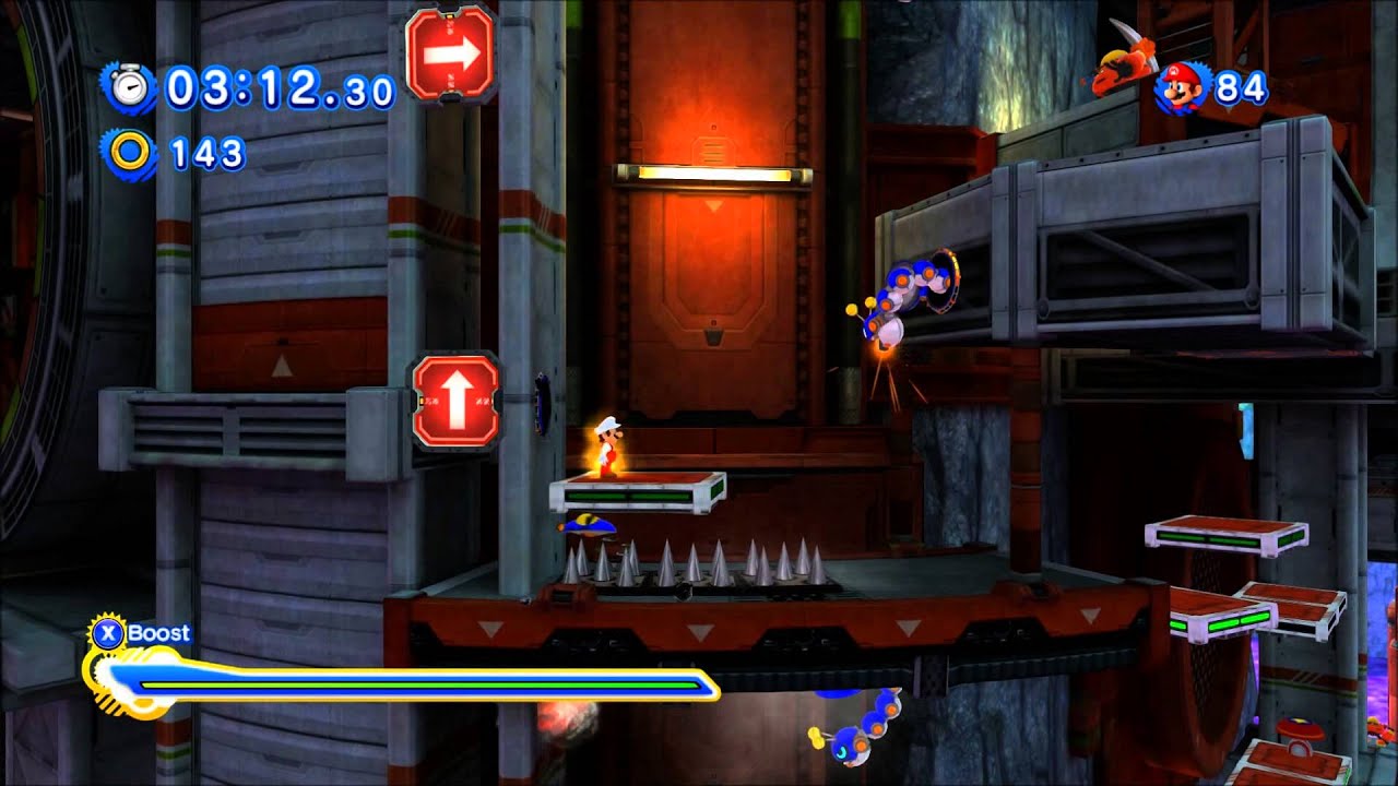 Sonic Generations: Mario Visits Planet Wisp - YouTube