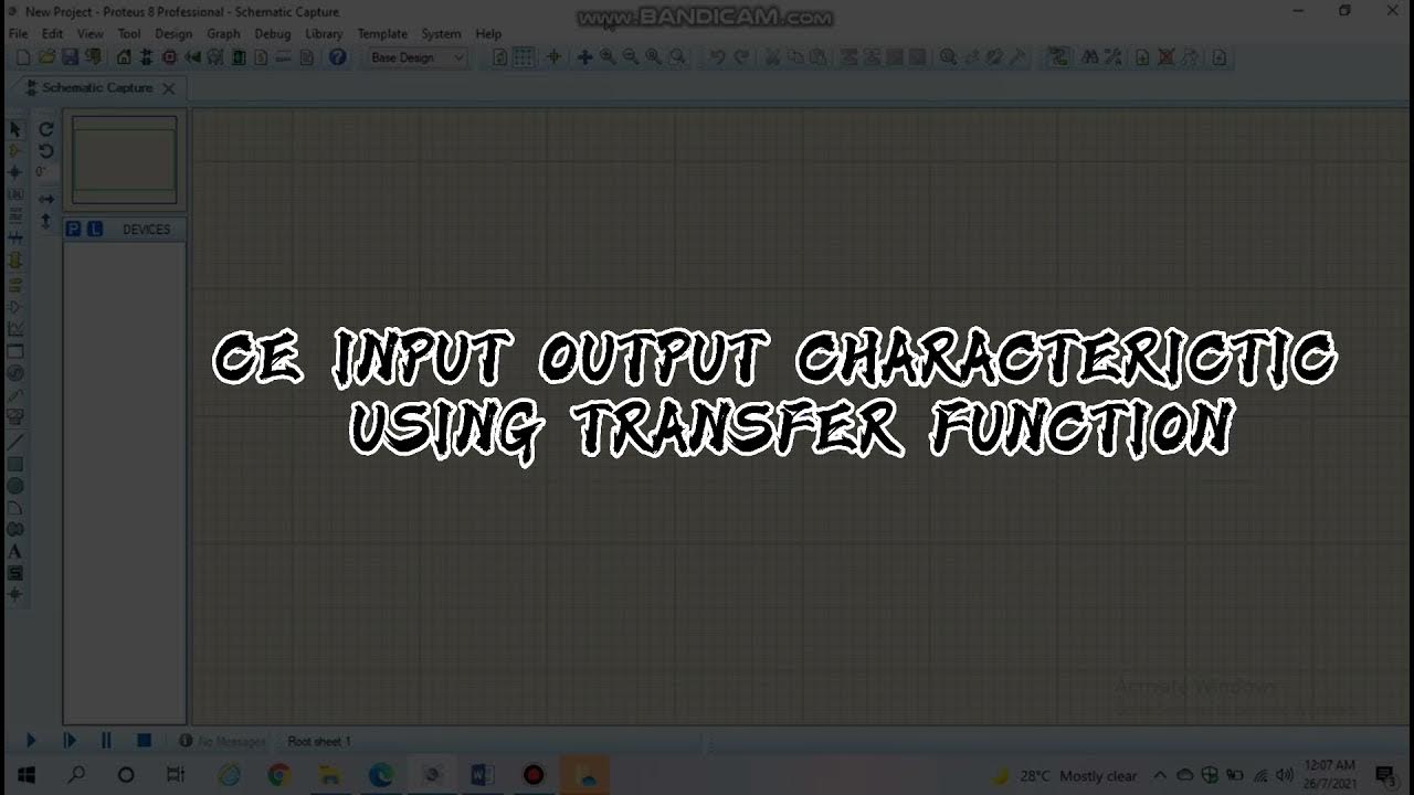 CE INPUT OUTPUT CHARACTERICTIC USING TRANSFER FUNCTION PROTEUS VSM - YouTube