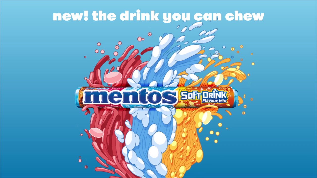 Mentos Soft Drink Flavour Mix│new! the drink you can chew - YouTube