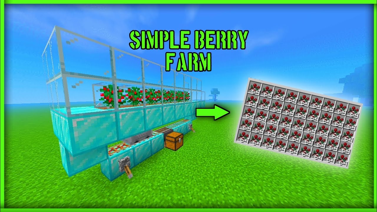 TUTORIAL SIMPLE : MEMBUAT BERRY FARM DI MINECRAFT - YouTube