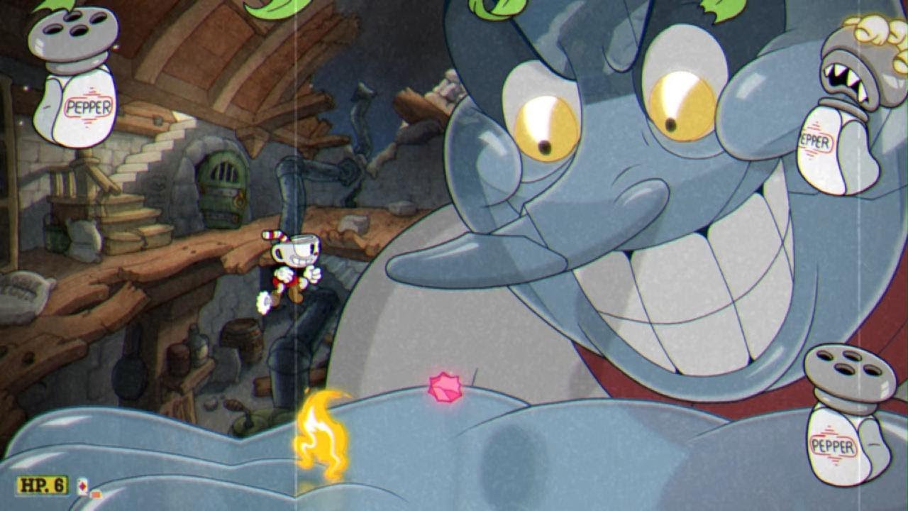 Cuphead Chef Saltbaker 8 year old Defeats - YouTube