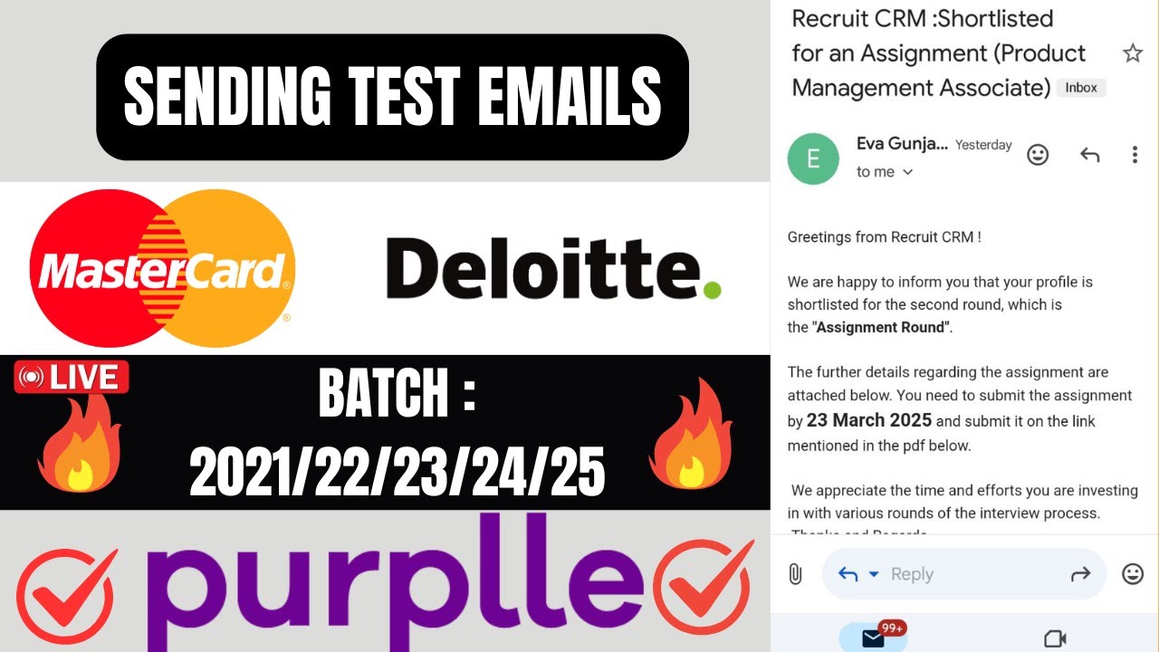 Recruit CRM Started Sending Test Emails | Deloitte New Phase Of Hiring ...