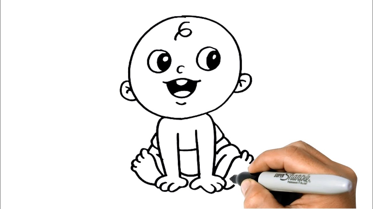 How to DRAW a CUTE BABY Easy Step by Step - YouTube