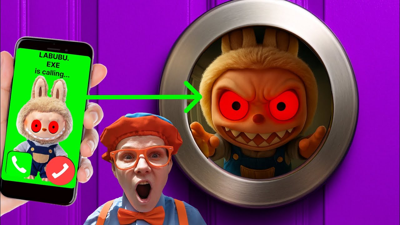 LABUBU EXE is calling BLIPPI at 3 am labubu was eaten by SLIDE EATER in ...