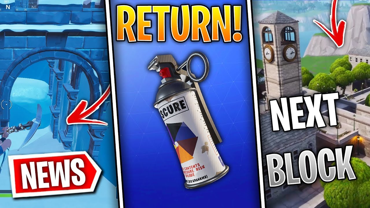 Fortnite News | Smoke Grenades Return, Snow Melting Daily, Next Block ...