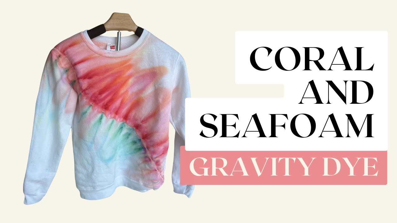 Diagonal Gravity Dye Tie Dye Tutorial Puller Sweater - YouTube