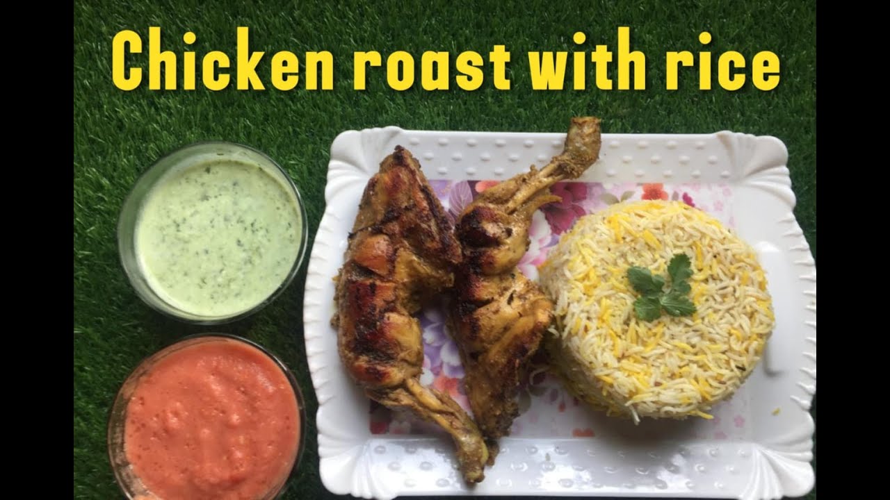 Chicken and rice platter🍗🍚| Easy chicken roast recipe by KITCHEN n ...