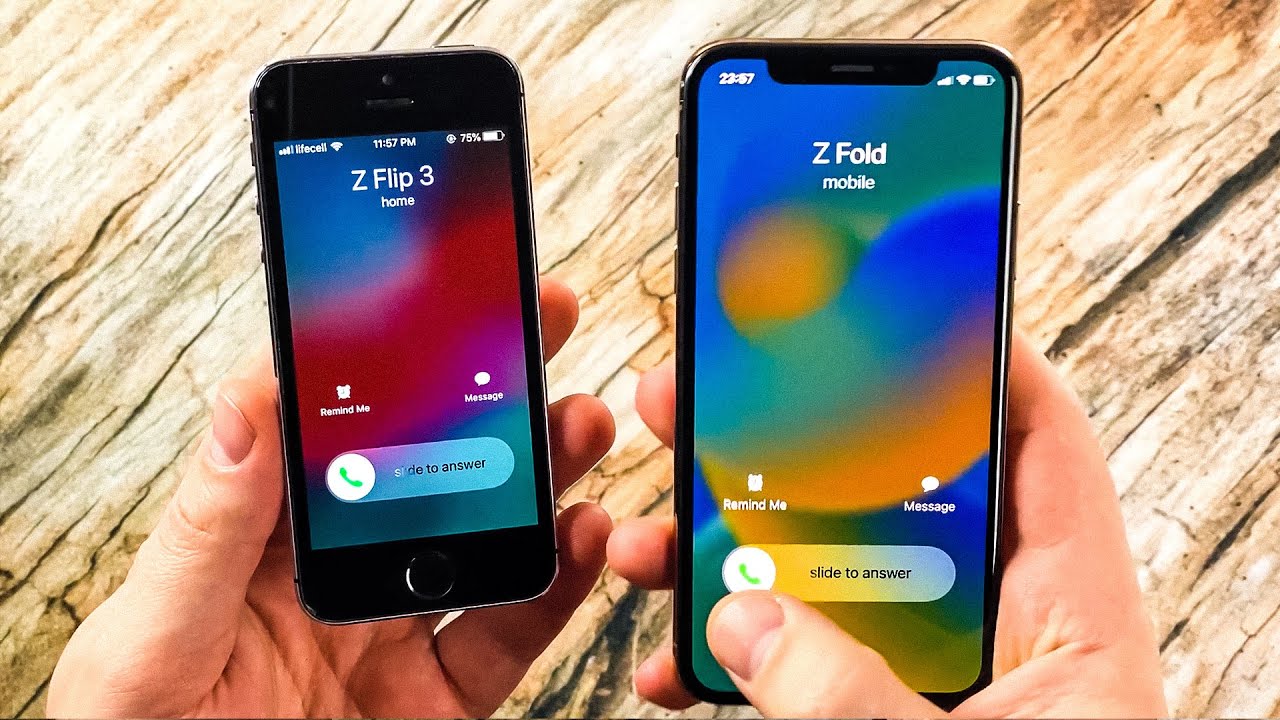 Apple iPhone 5s & iPhone Xs Incoming call at the same Time - YouTube