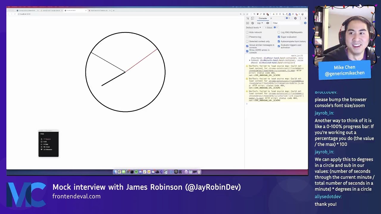 Mock Frontend Coding Interview — Build An Analog Clock Youtube