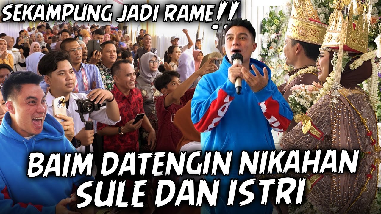 SULE NIKAHAN !! BAIM JADI MC DADAKAN DI ACARA RESEPSINYA DI LAMPUNG ...