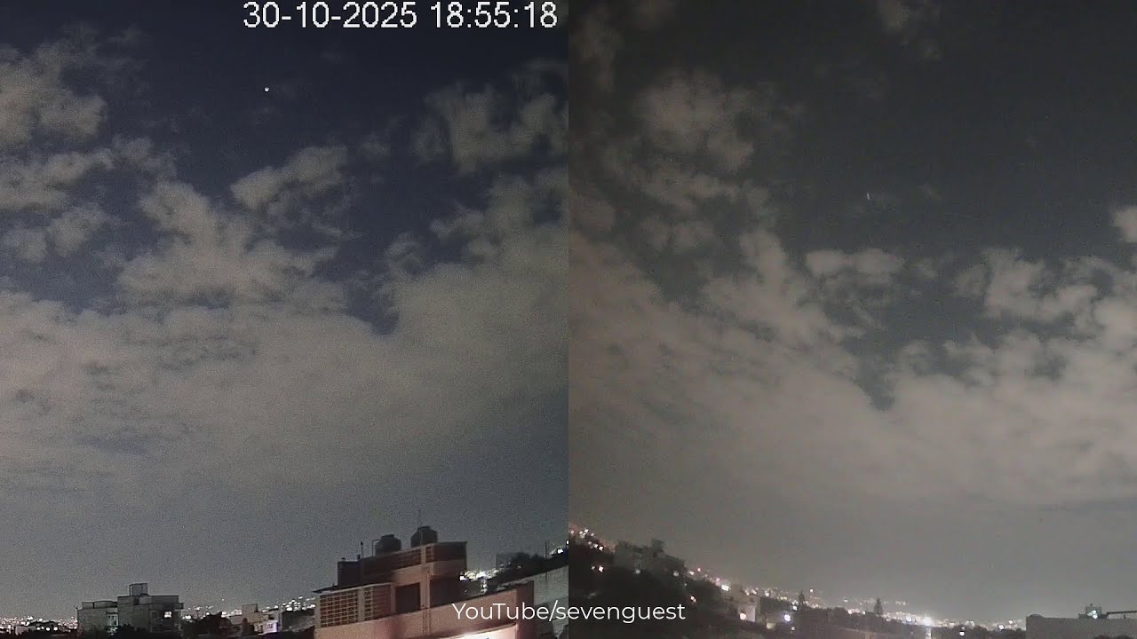 Timelapse Mexico City CDMX - Meteoro o Bólido 1 minuto (8x y vel. real ...
