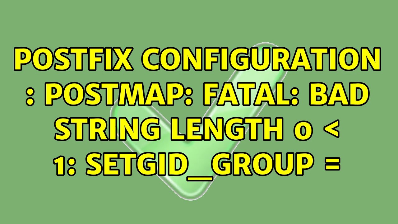 Ubuntu: Postfix configuration : postmap: fatal: bad string length 0 ＜ 1 ...