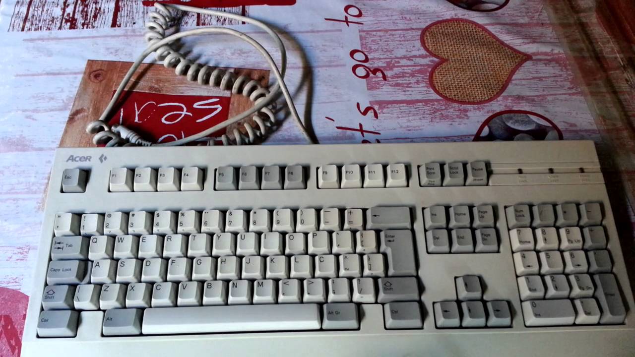 Teclado Keyboard Acer Vintage Antigo Model 6514 Mini Din (Ps2) - YouTube