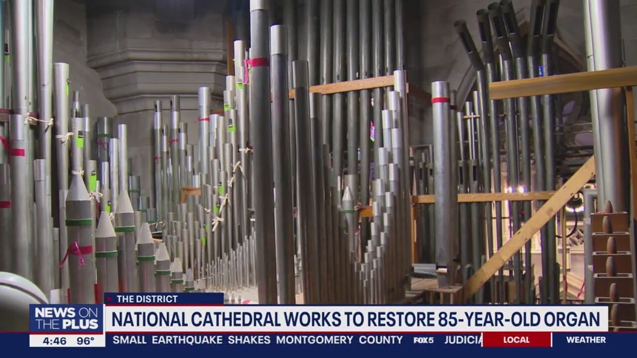 National Cathedral works to restore 85-year-old organ - YouTube