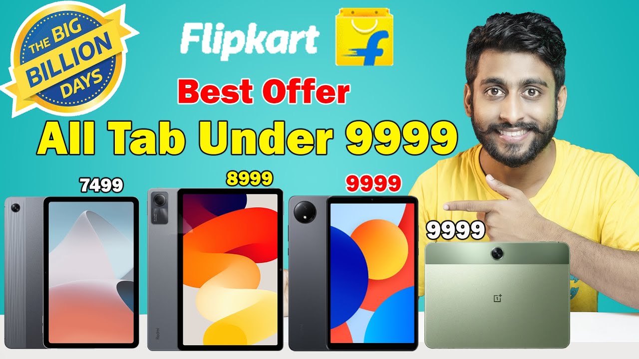 Best 5 Tab Under 10k Flipkart big billion days 2024 ⚡ - YouTube