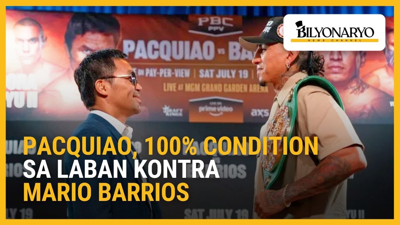 Pacquiao, 100% condition sa laban kontra Mario Barrios | Agenda Weekend - YouTube