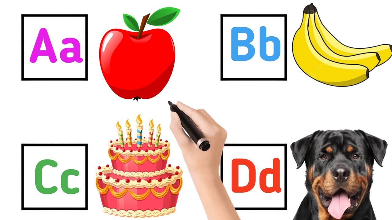 A to z writing alphabet for kids|a for Apple,b for ball| learn abcd ...