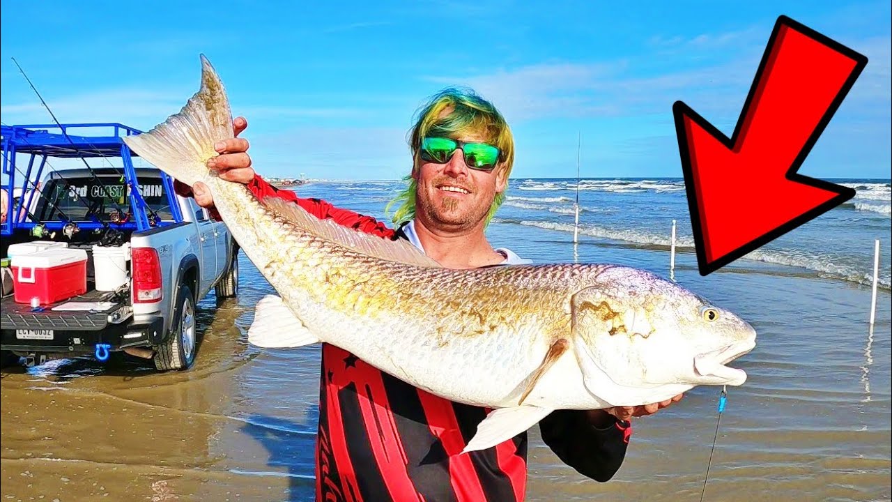 Epic Bull Redfish Run in Galveston, Texas | 40-Inch Monsters Hooked on ...