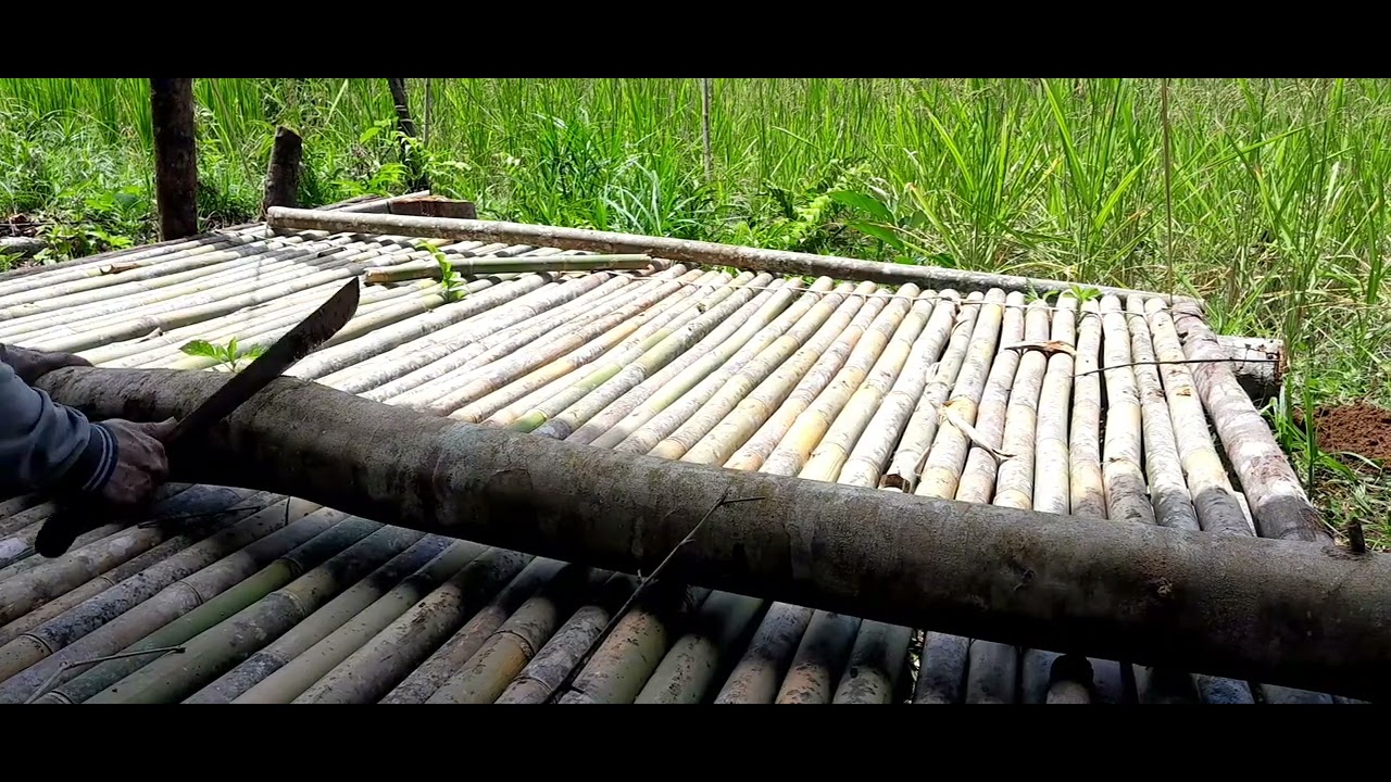 membuat tempat merontokan padi - YouTube