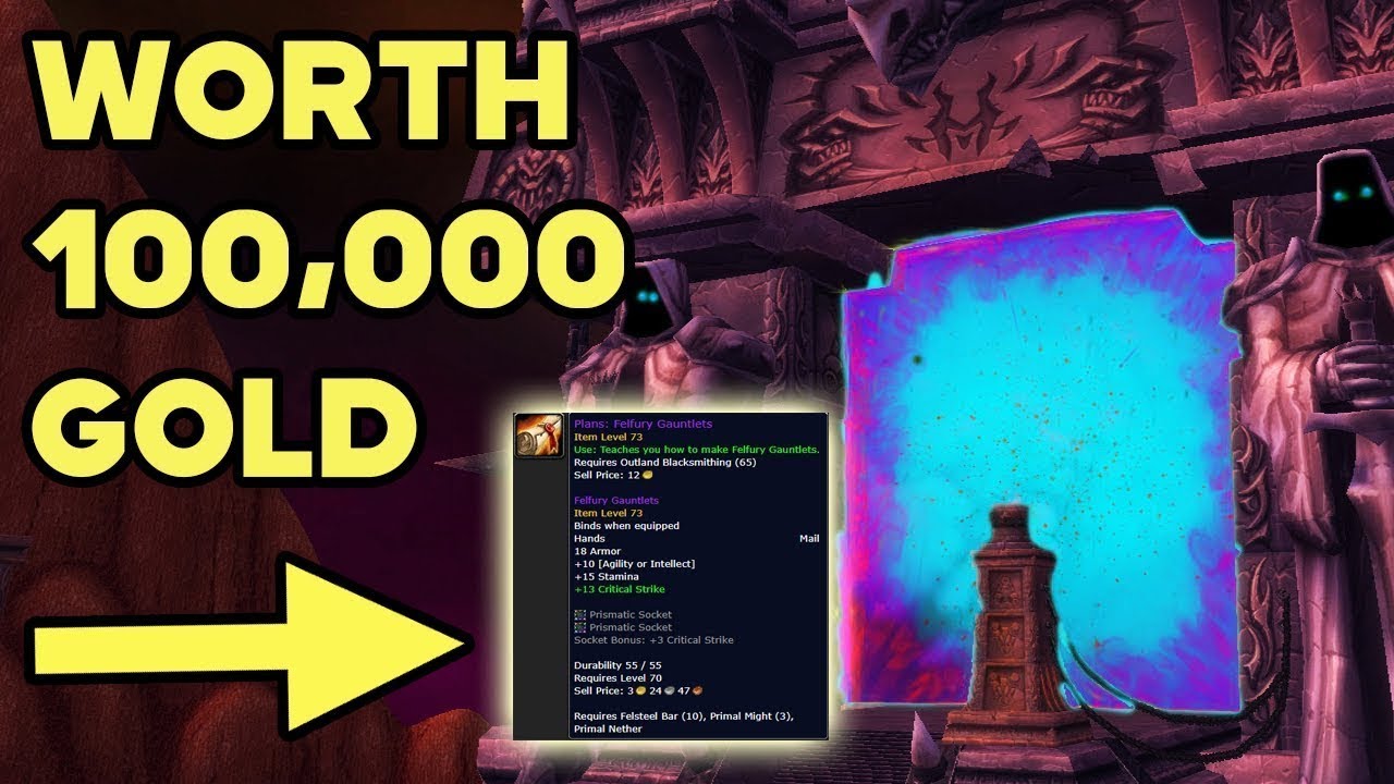 World Of Warcraft The Rare Sword Worth 100,000 Gold - YouTube