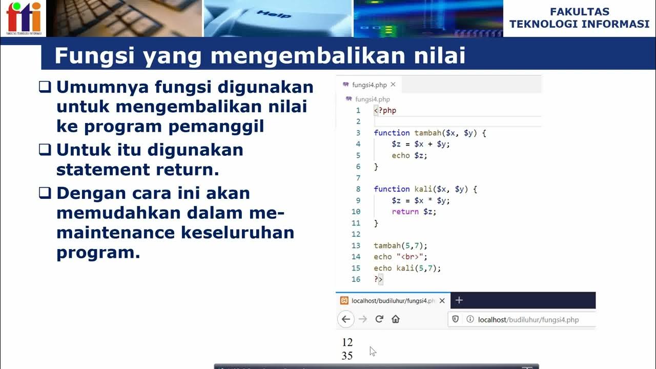 Materi Pemrograman Web Tingkat Lanjut Pertemuan 6 (PHP Lanjutan) - YouTube