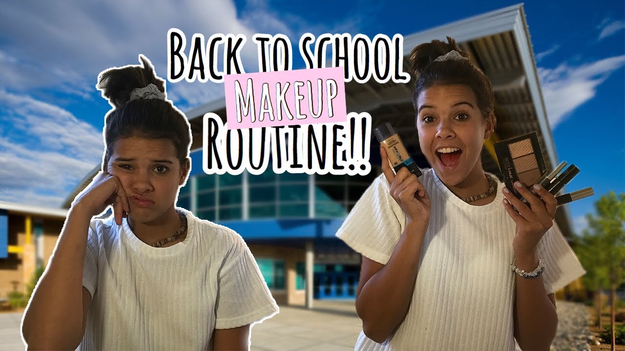 my BACK to SCHOOL makeup ROUTiNE - YouTube