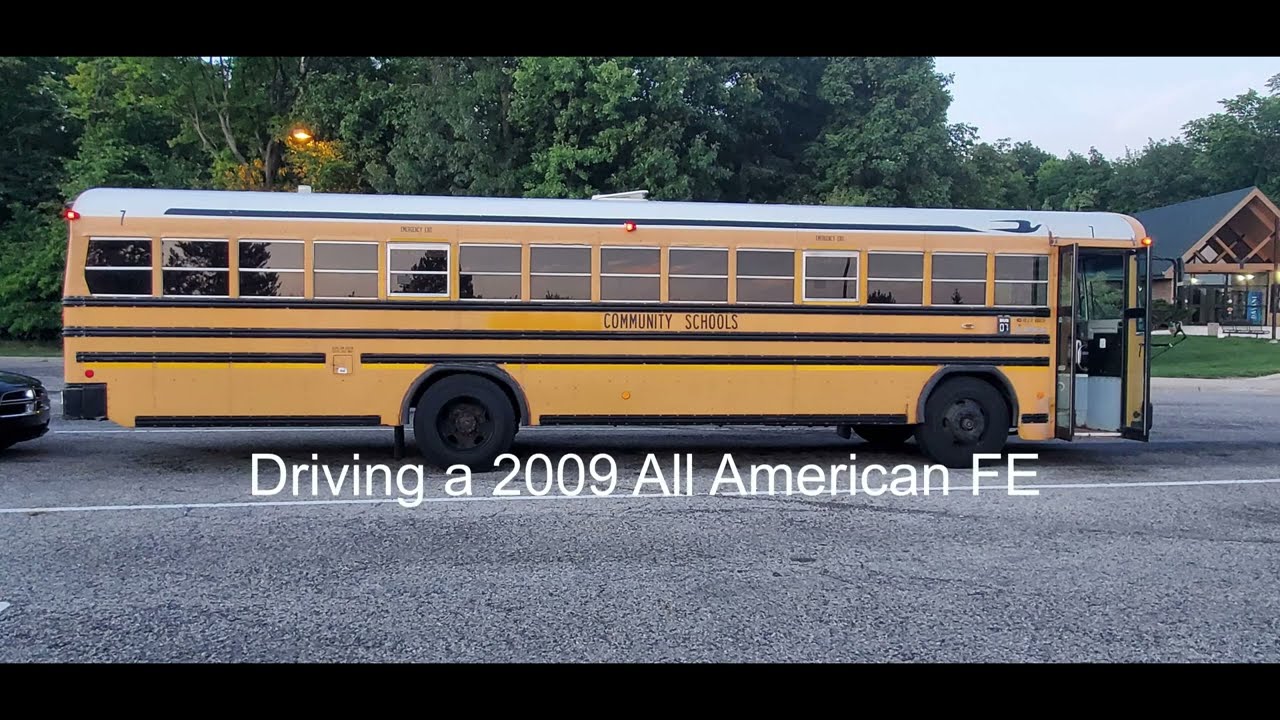 Driving a 2009 Blue Bird All American FE [Cummins] - YouTube