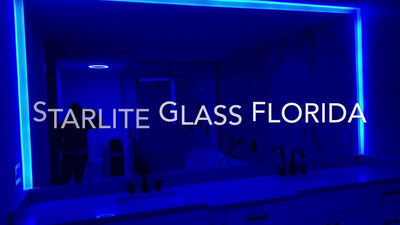 Starlite Glass Frameless shower enclosure and mirrors, install - YouTube