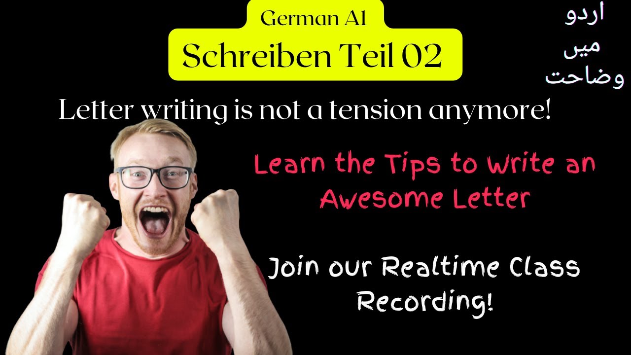 German A1 Schreiben (Letter writing-easy lesson) - YouTube