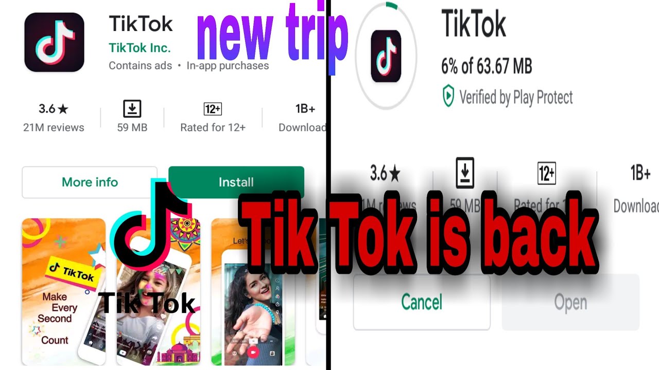 Tik Tok back in India new trip app download Tiktok back Ford India ...