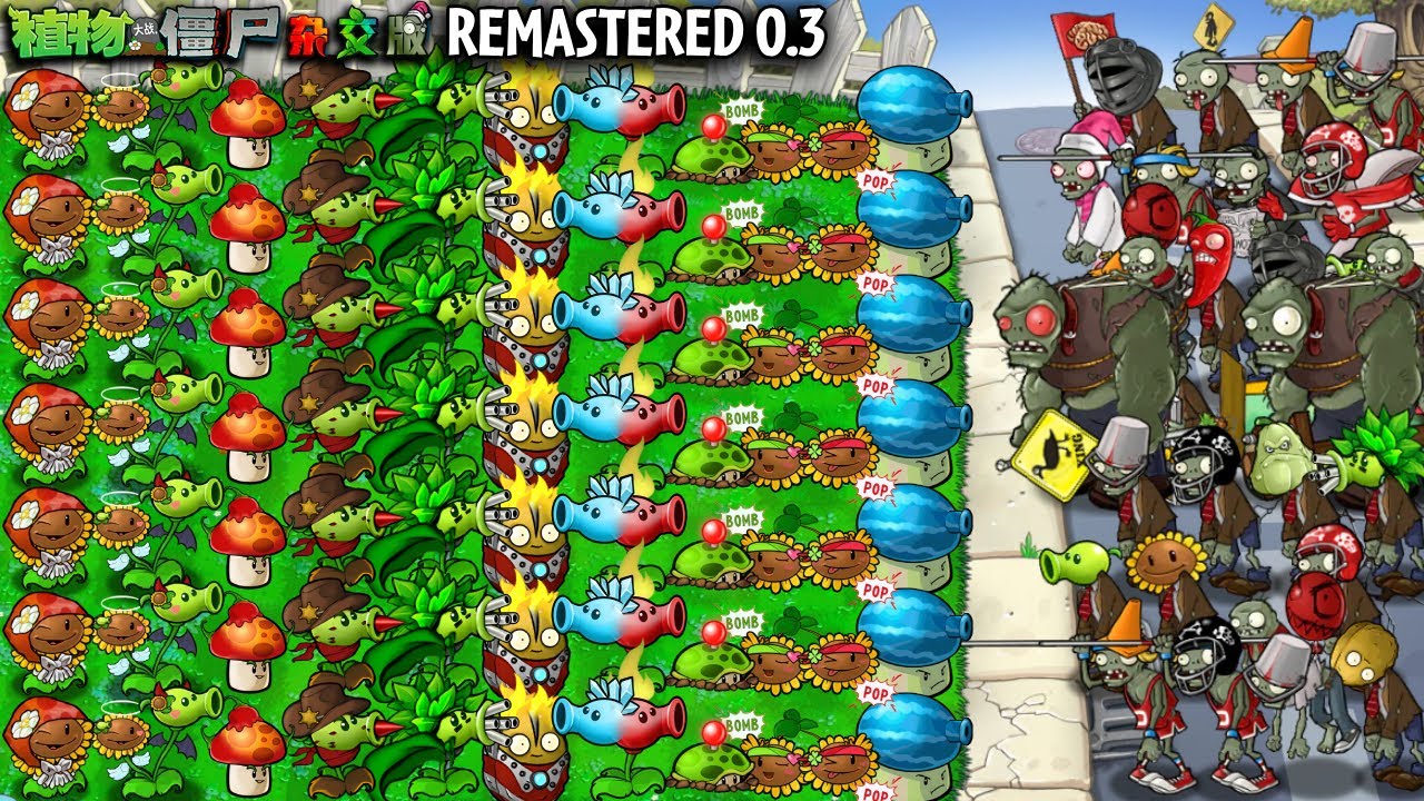 (Gameplay+Link) Plants vs Zombies HYBRID Remastered 0.3 New Update ...