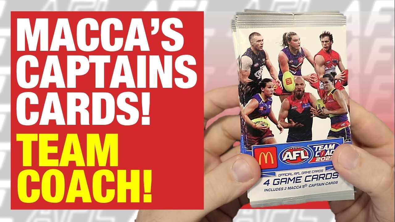 2023 AFL TeamCoach Macca's Captains Cards! Opening 10 Packs!! - YouTube