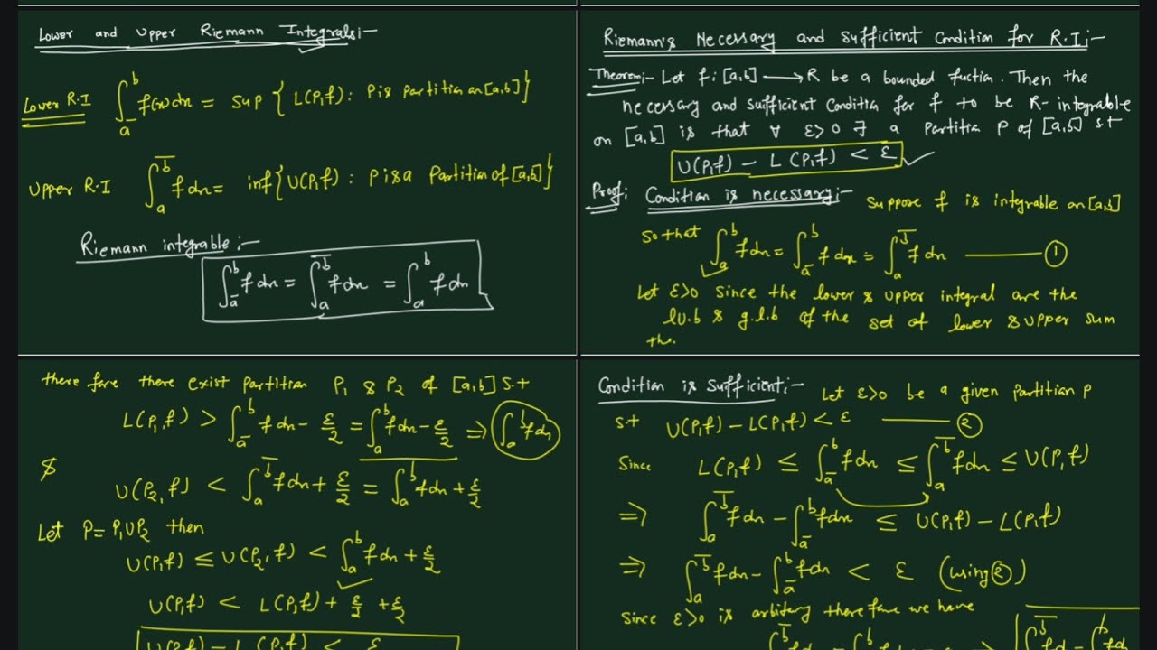 Integral Calculus | Important Theorem For Riemann Integral By Pk SIR ...