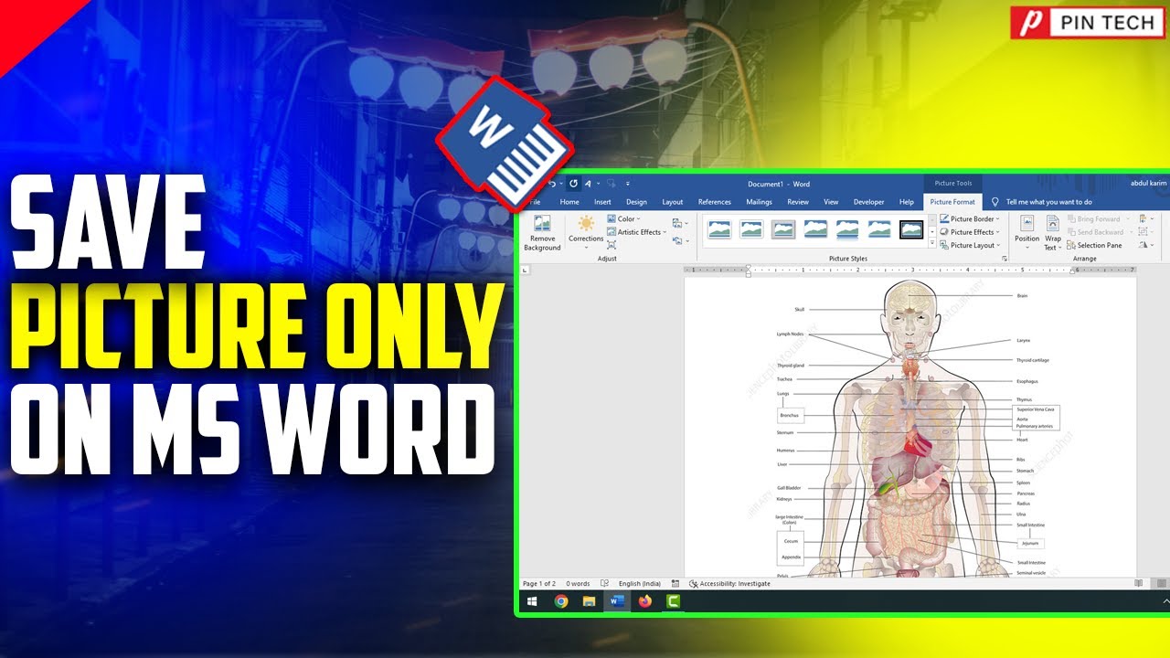 how to save image only from MS word | PIN TECH | - YouTube