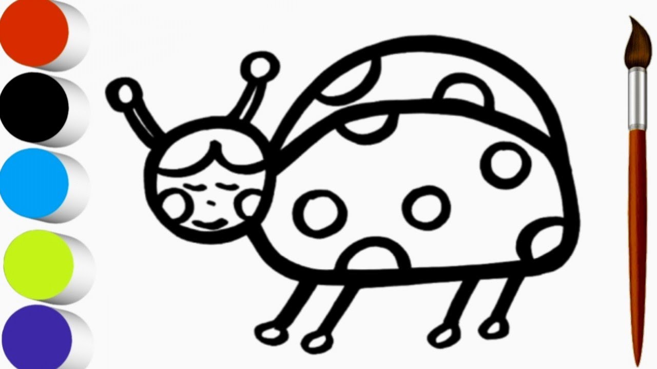 How to Draw a Ladybug ll Easy Drawing ll Lady Bug Drawing For kids ...