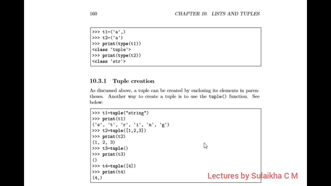Tuples Module 3#Algorithmic thinking with python#ktu#s1#kmea - YouTube
